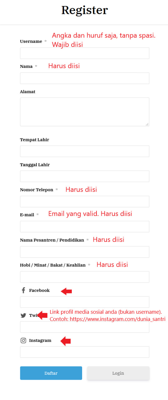 Kirim Tulisan - Dunia Santri